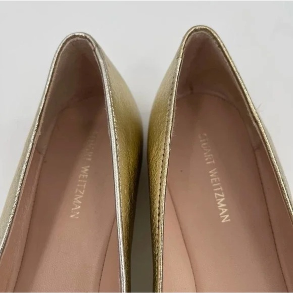 Stuart Weitzman | Shoes | Stuart Weitzman Gabby Flats Gold Platino ...